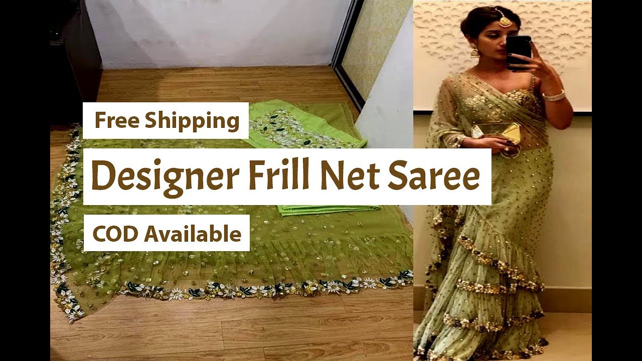 Latest Designer Ruffle Saree Or Frill Saree In Trend|FashionFevr|Wear ...