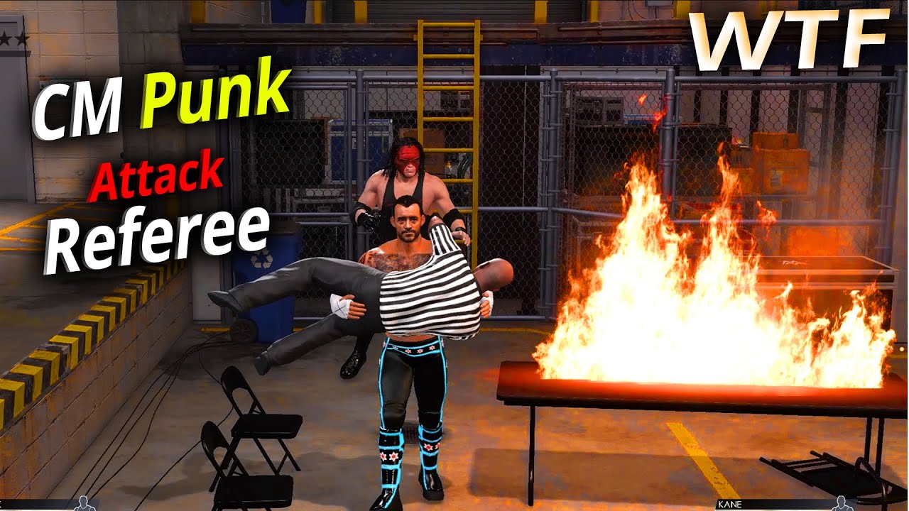 CM Punk Attack Referee In Backstage | WWE 2K23 - YouTube