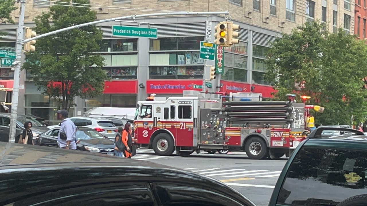 Fdny Engine 71 responding in the 145th street area of Manhattan - YouTube