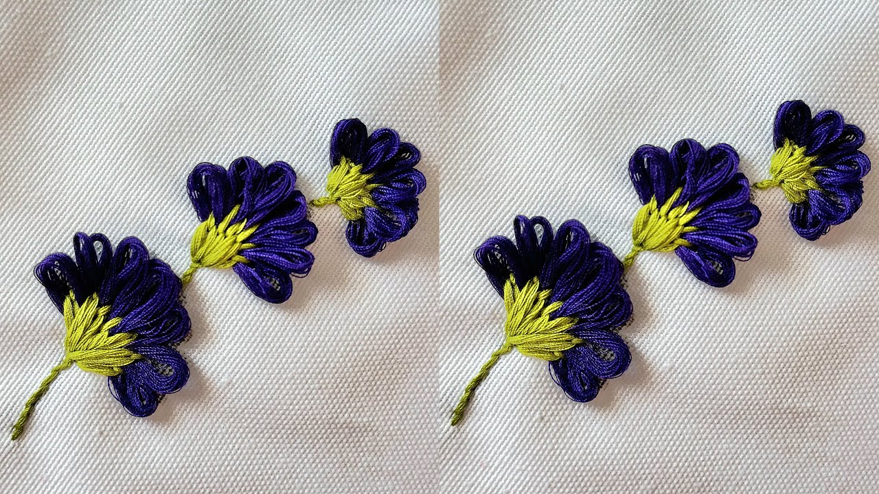 Most beautiful Lazy Daisy stitch tutorial how to start embroidery ...
