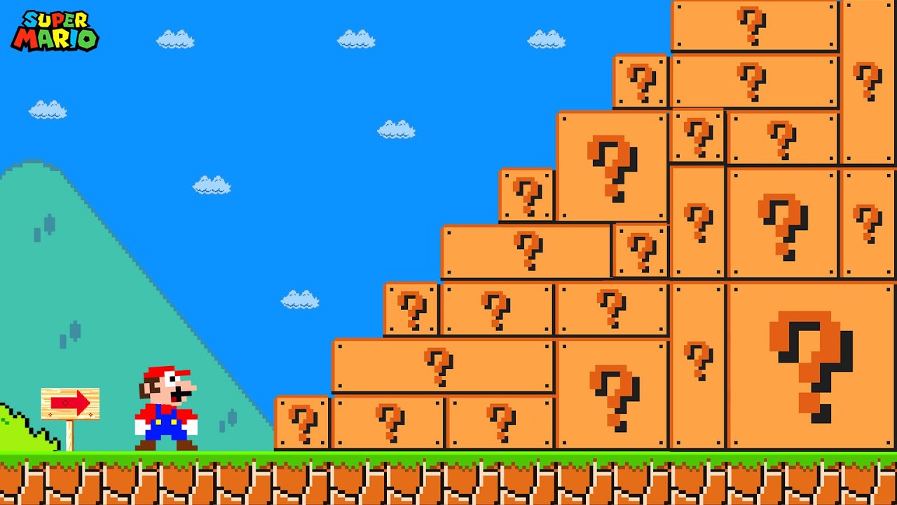 Super Mario Bros. but Question Blocks Are Random Sizes... | Game ...