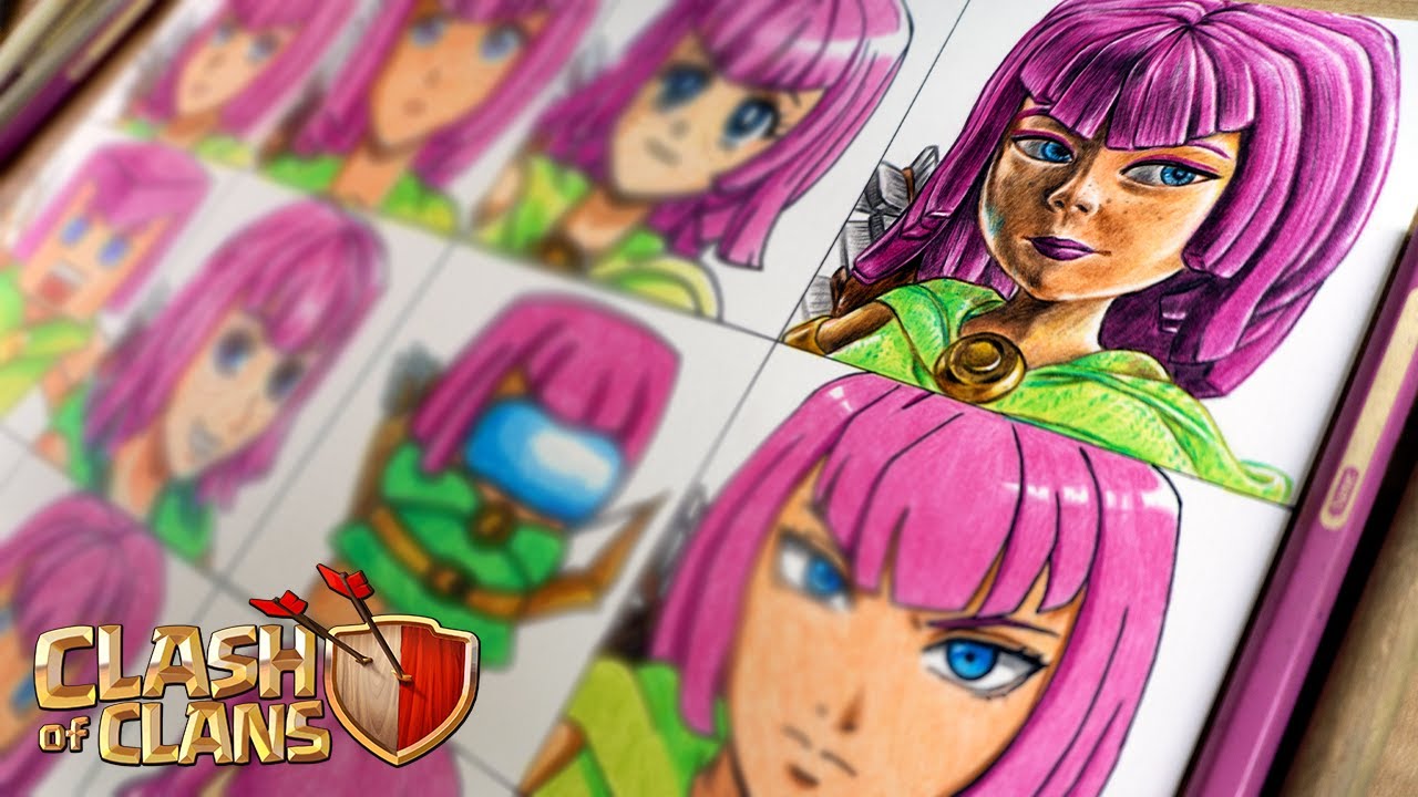 Drawing Archer Troop in Different Styles | Clash of Clans - YouTube