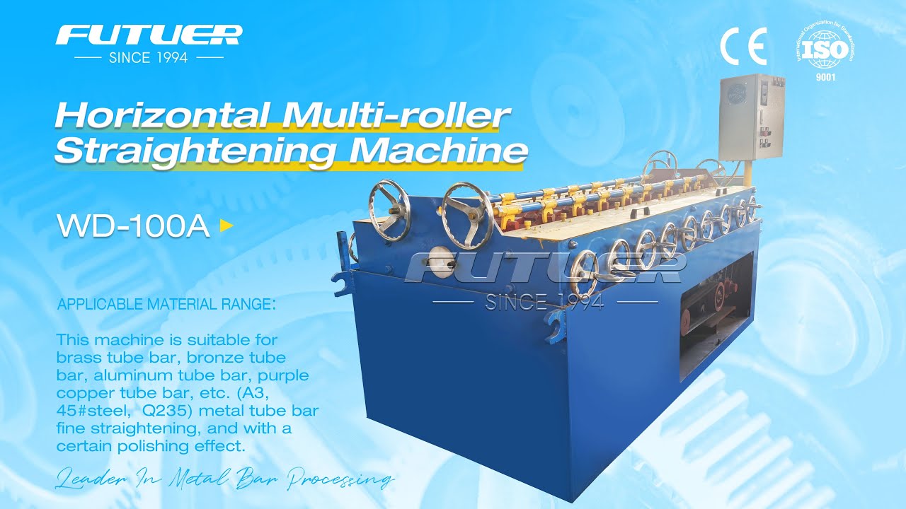 Horizontal two-roller straightening machine (bronze rod test ...