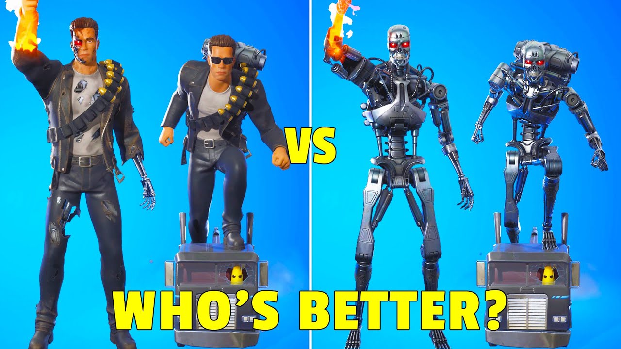 Fortnite Terminator vs T-800 Skins In Dance Battle! (Arnold ...