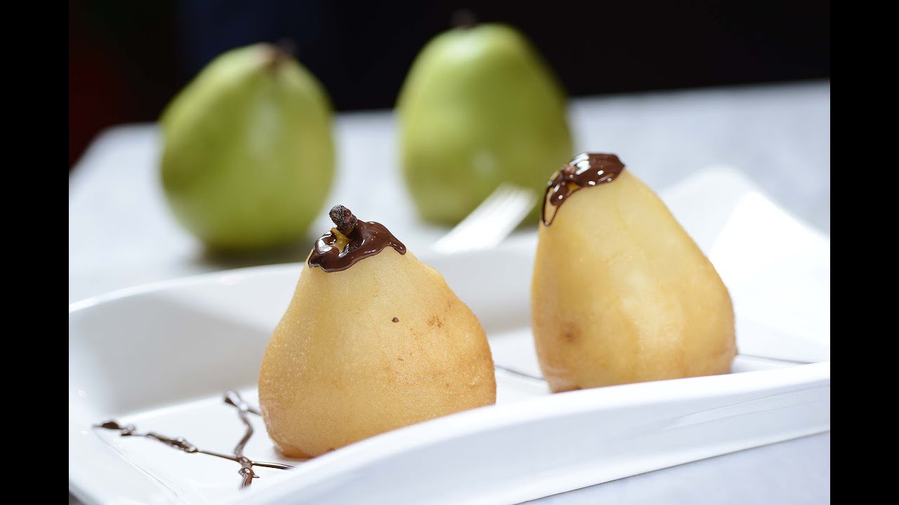 Peras con chocolate - YouTube
