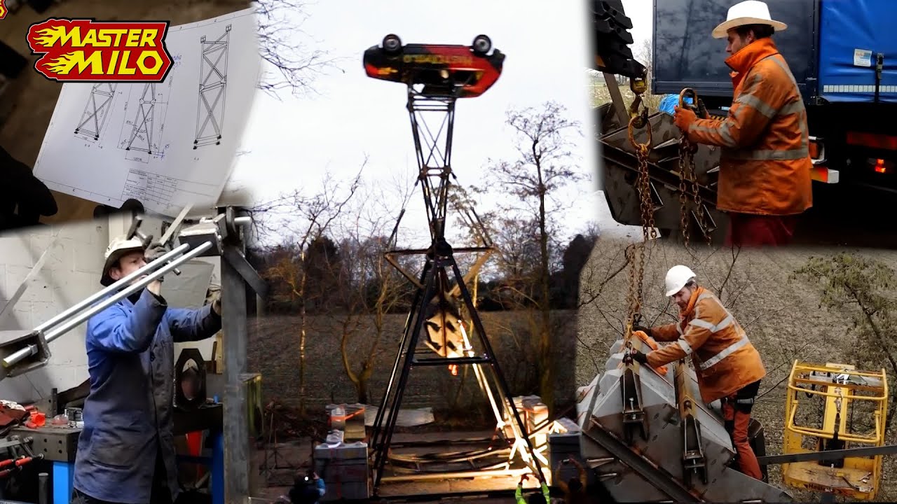 How we built our 12 meter high car swing! - YouTube