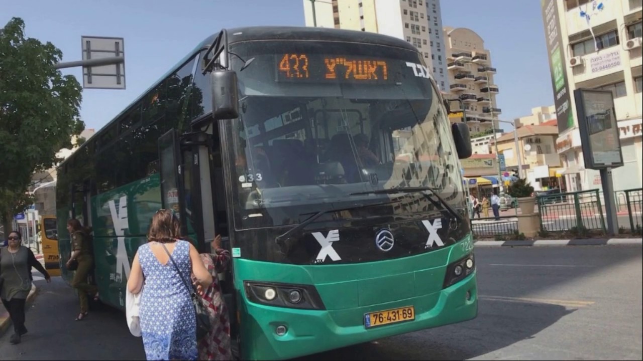 Buses of Egged Bus Cooperative in Rishon LeZion - YouTube