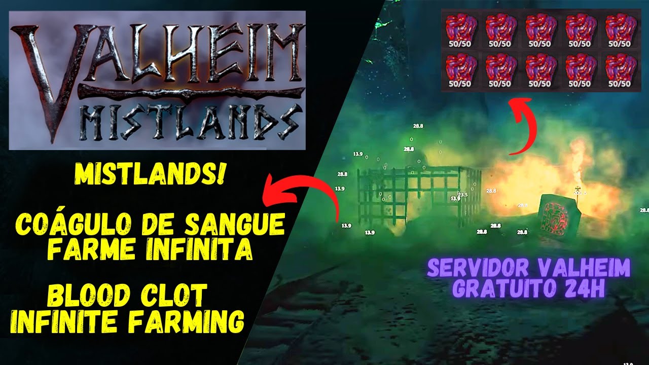 Farme Infinita Coágulo de Sangue - Como criar - Valheim Mistlands ...