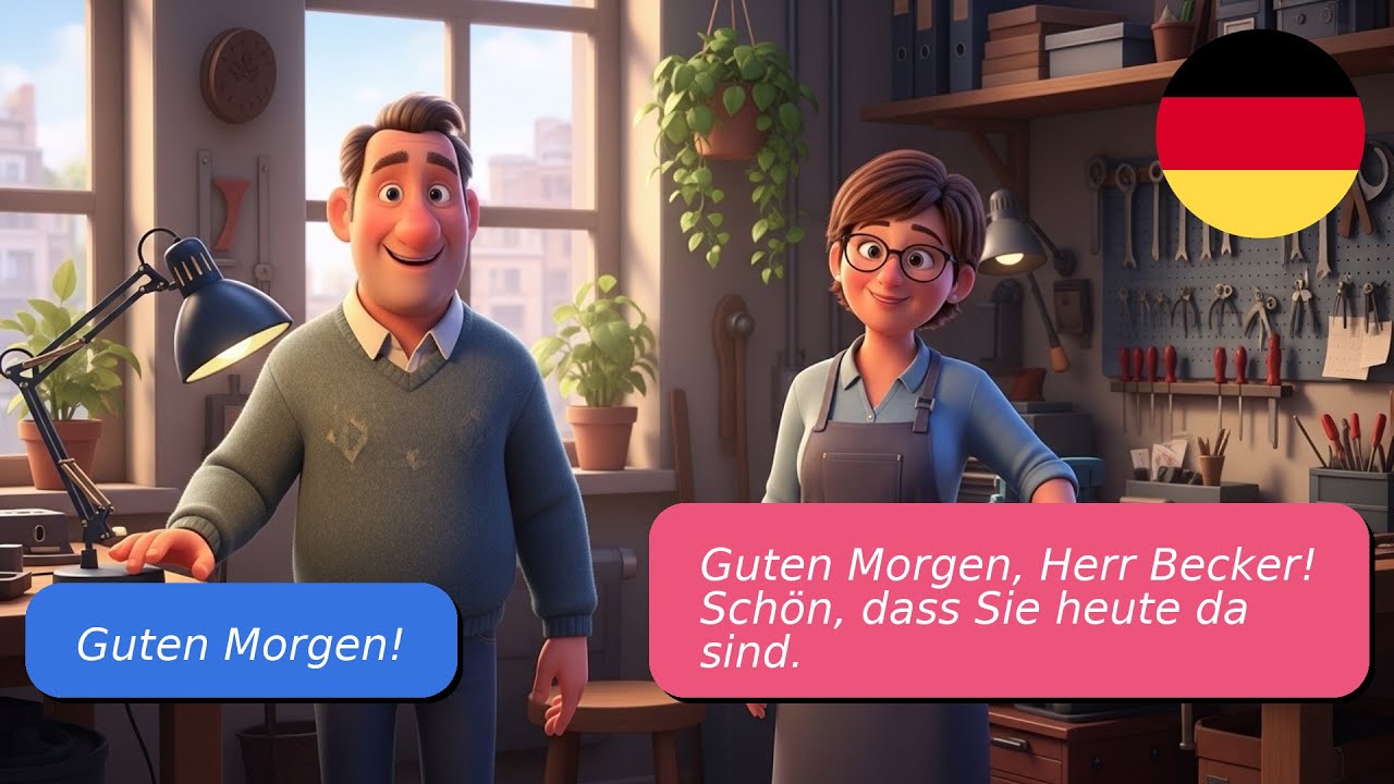 5 Useful German Dialogues | Simple Workshop Conversations for A1-A2 ...