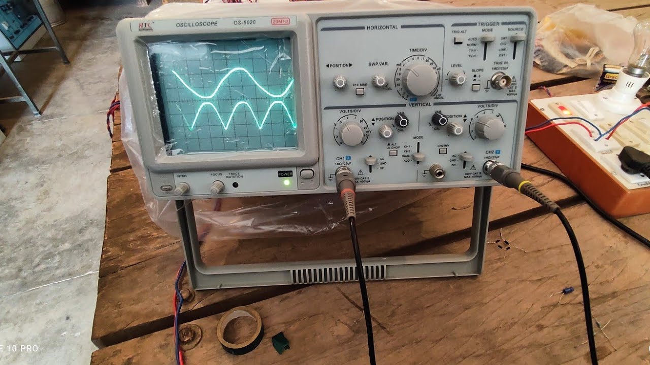 Full wave rectifier with filter circuit. Wave form showing on CRO ...