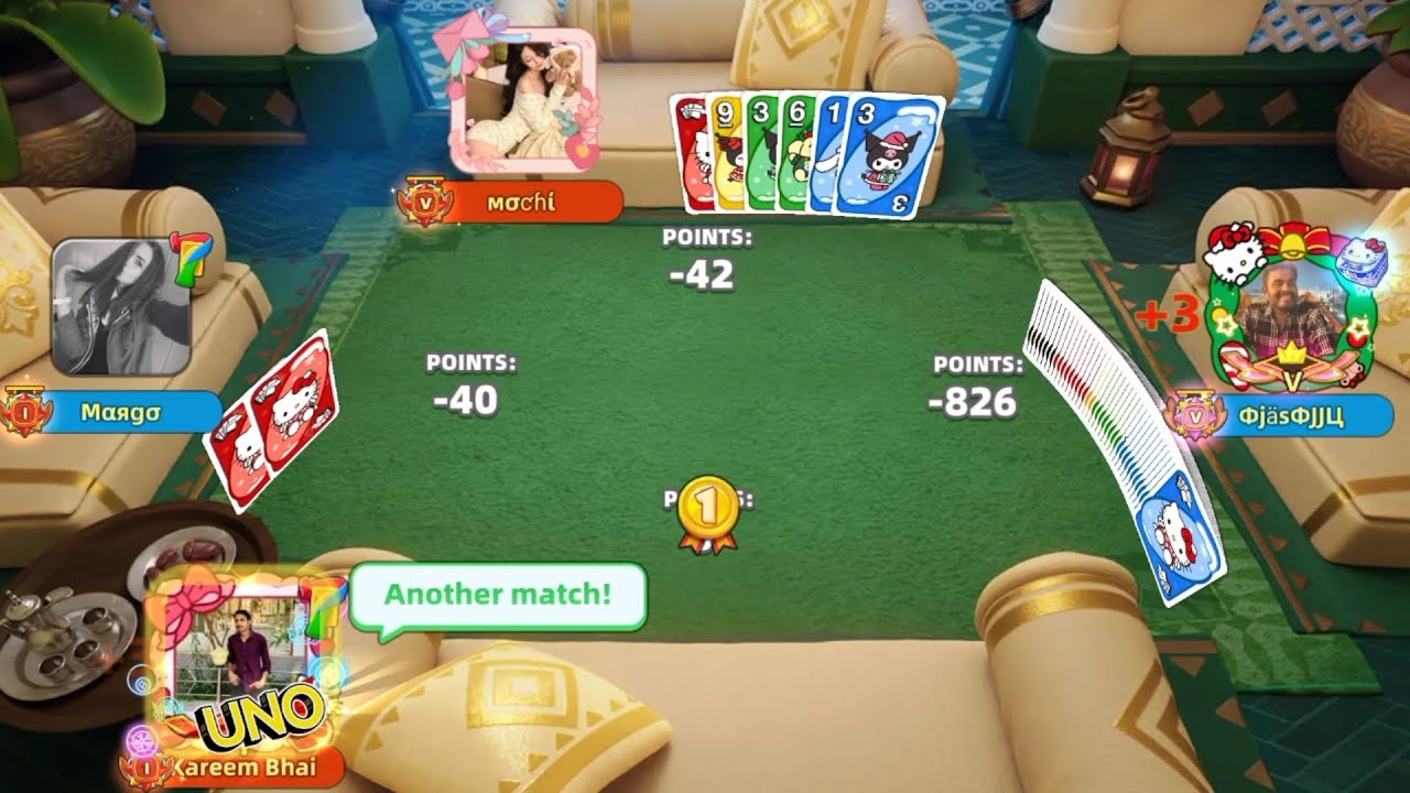 Uno mobail game || go wild x1000 with reverse +6 🥳💣 Boom 💥 Uno mobile ...