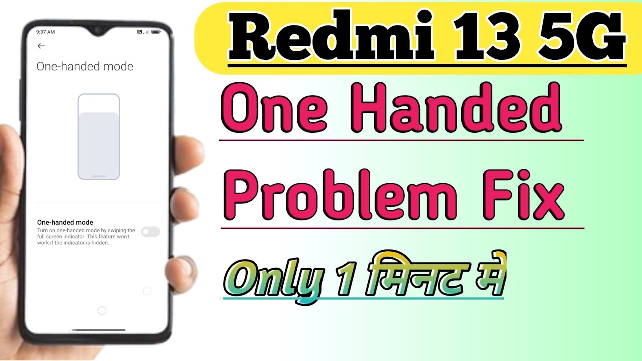 How to Off One Handed Mode In Redmi 13 5G Phone | One Handed Problem ...