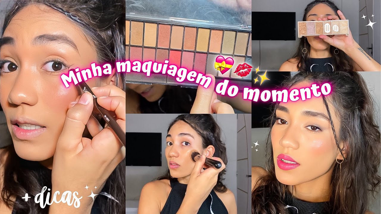MINHA MAKE DO MOMENTO +dicas (tutorial) 💋💝 👛 | Por: Jennyfer Bárbara - YouTube