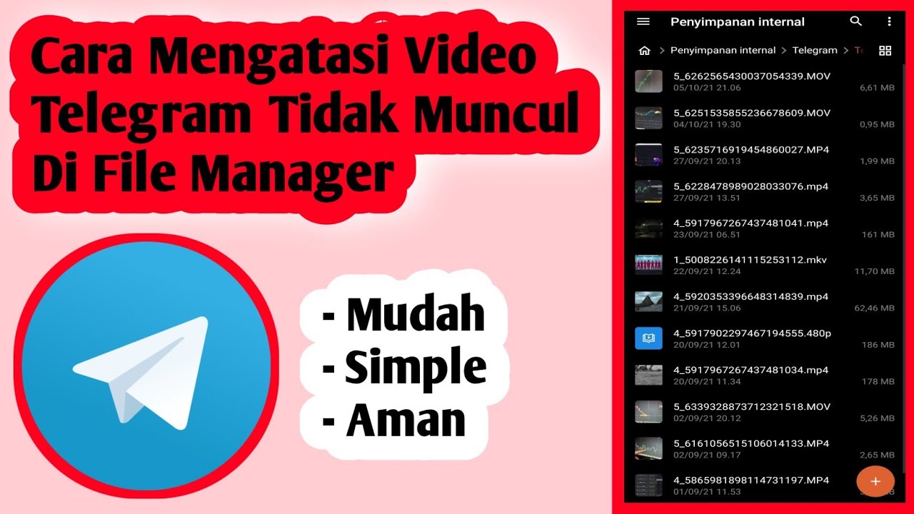 Cara Mengatasi Video Telegram Tidak Muncul Di File Manager - YouTube