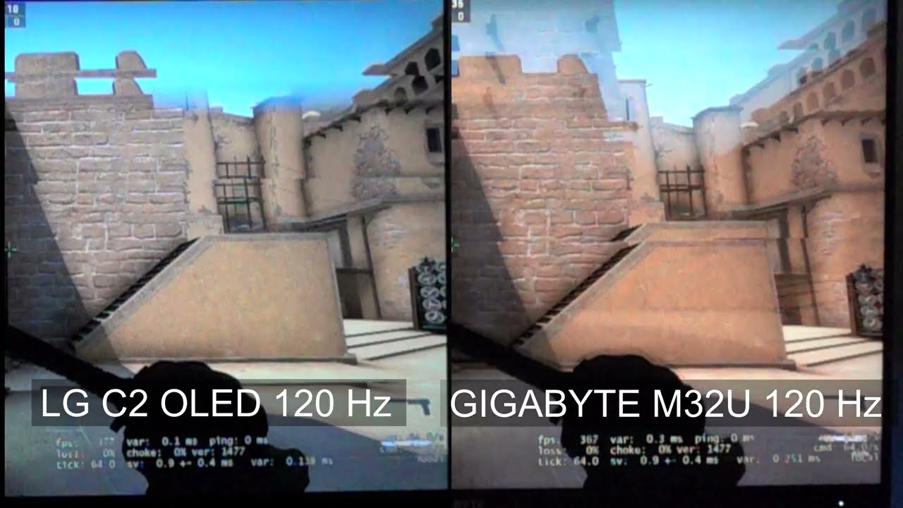 LG C2 OLED 120 Hz & Gigabyte M32U 120 Hz - YouTube