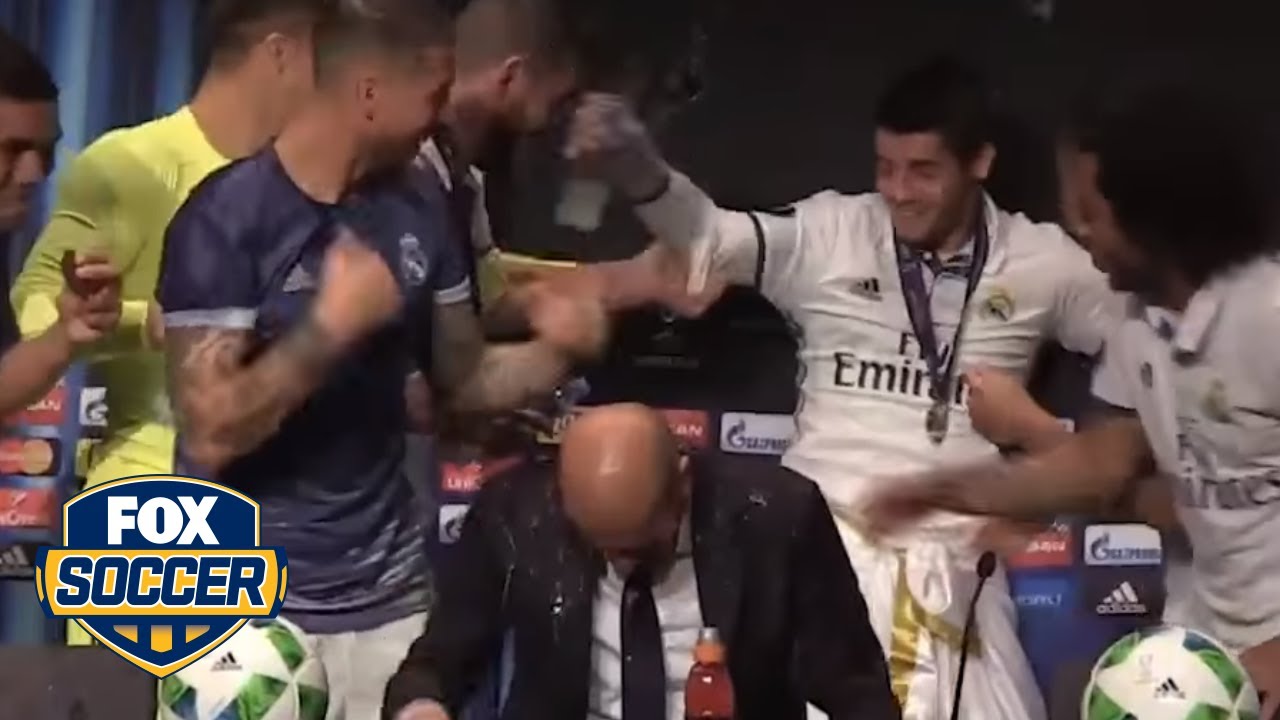 Marcelo and his teammates crash a press conference - YouTube