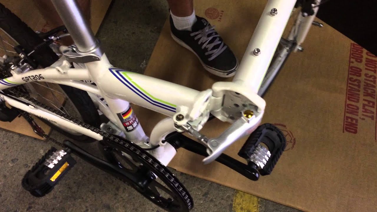 Ubike frame folding mechanism - YouTube