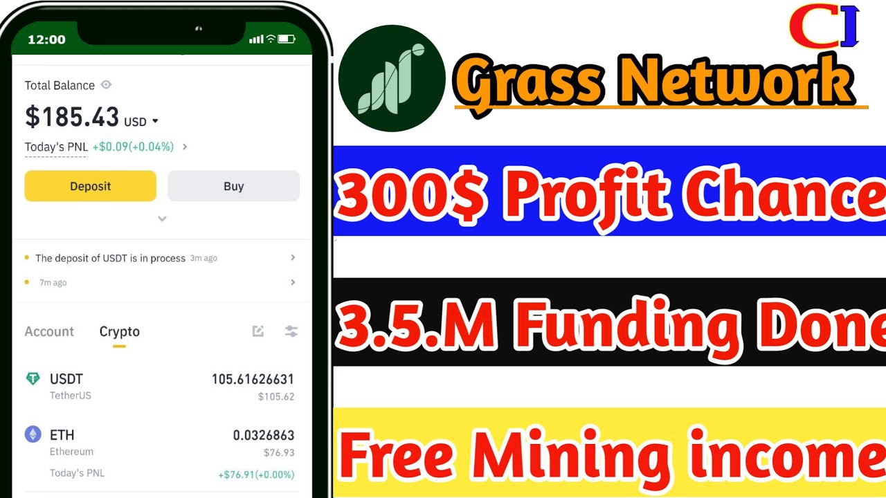Grass Network Mining ||3.5M Funding Complete || 300$Profit Change ...