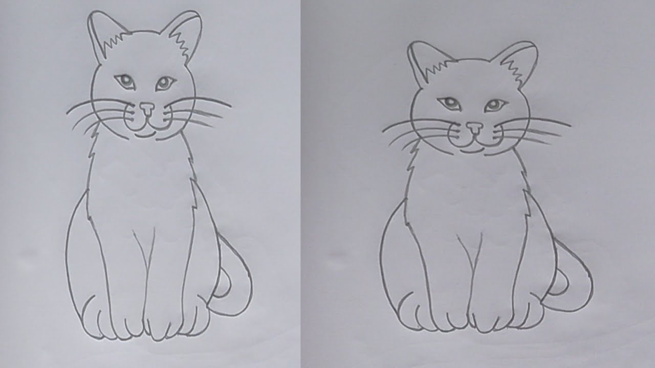 Cat drawing please like subscribe 🙏🏻 simple art Easy drawing beautiful ...