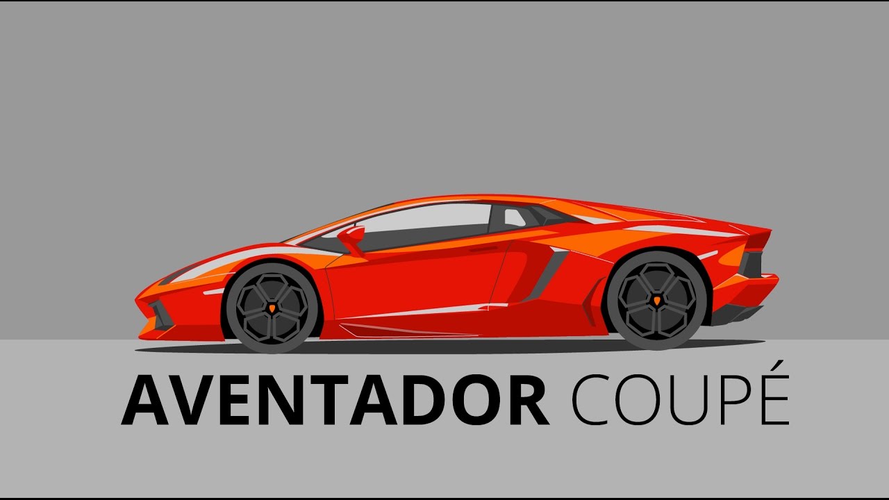 Lamborghini Aventador | Flat Design Animation AfterEffects - YouTube
