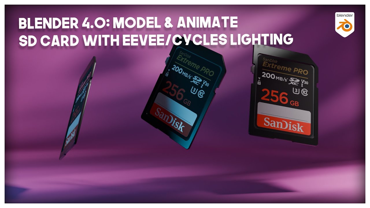 Blender 4.0: Model & Animate SD Card with Eevee/Cycles Lighting - YouTube