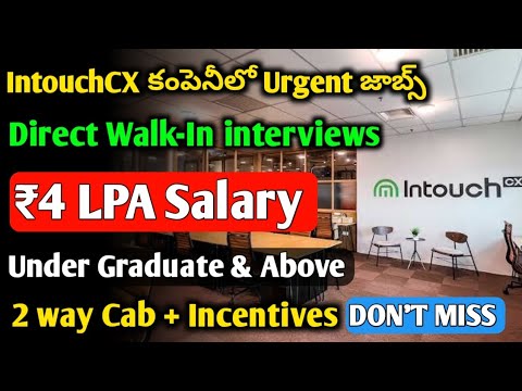 IntouchCX Company Urgent Hiring 2023 | Walk-In interviews | Under ...