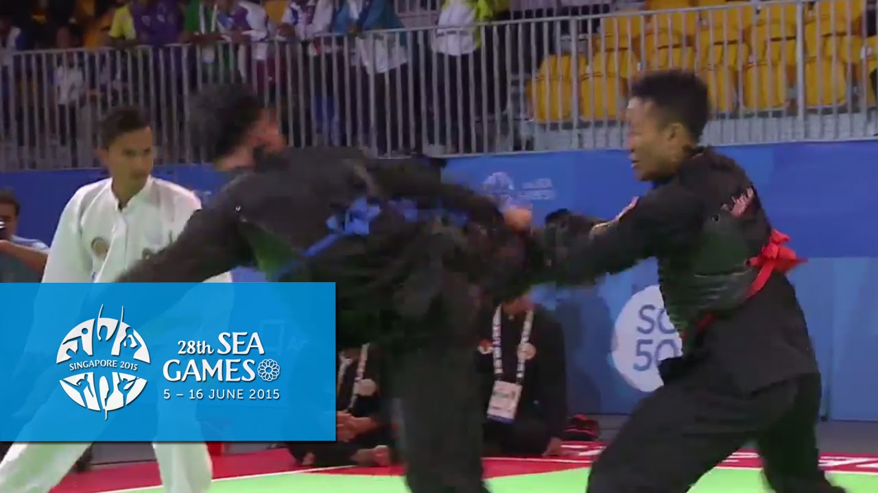 Pencak Silat Tanding Class E Men's Indonesia vs Malaysia (Day 7) | 28th ...