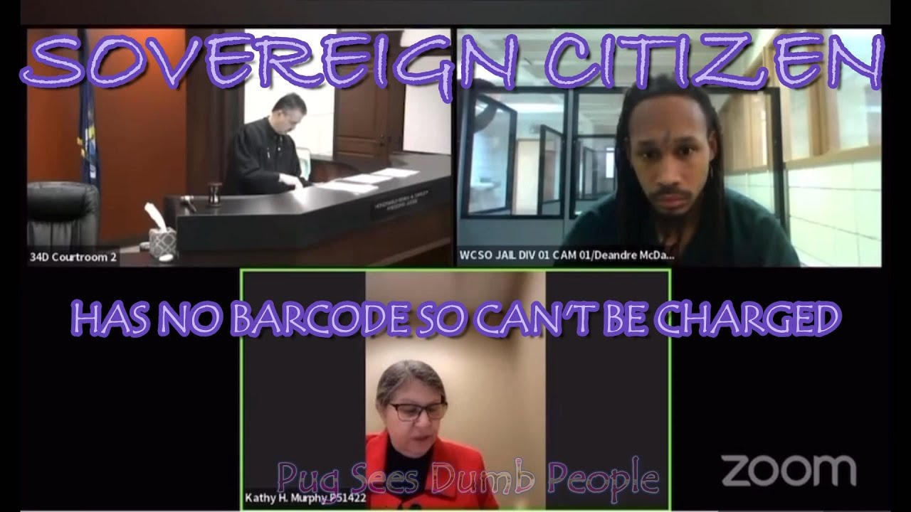 Sov Cit doesn't have a barcode so he can't be charged, hahaha Judge ...