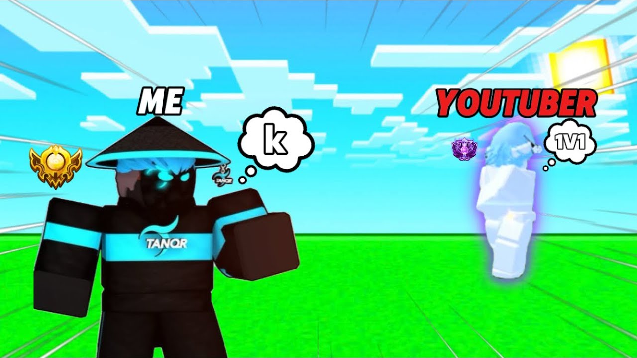 1v1 against a YOUTUBER in Roblox Bedwars..! - YouTube