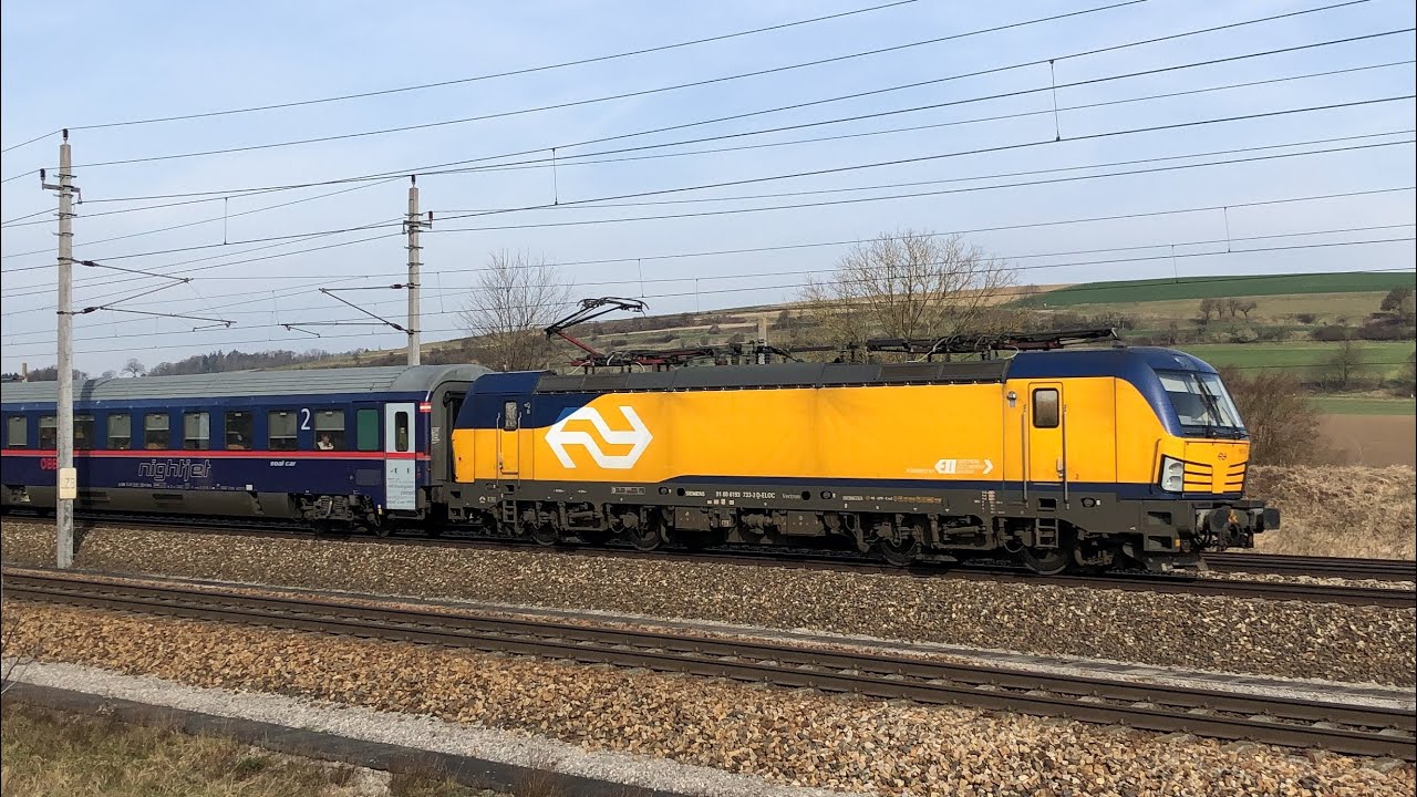NS-Vectron mit ÖBB Nightjet über die Westbahn I Großsierning ...