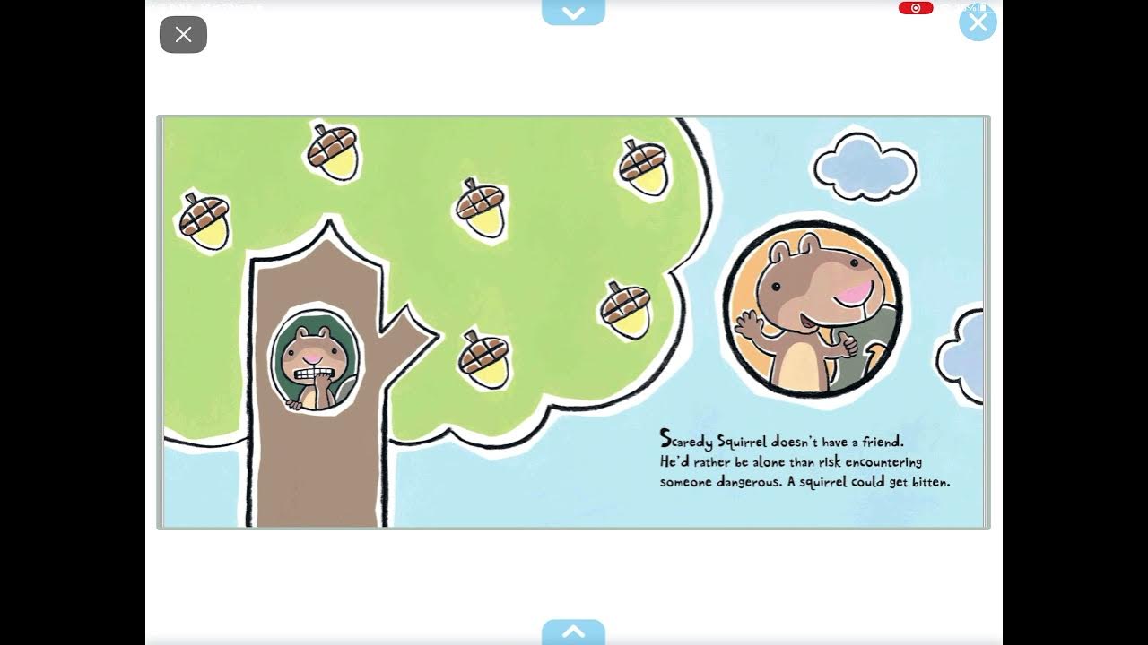 Scaredy squirrel makes a friend (reading on Epic) - YouTube