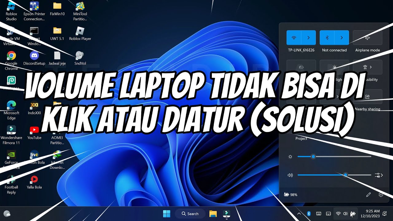 Cara Mengatasi Volume Laptop Tidak Bisa di Klik atau Diatur - YouTube