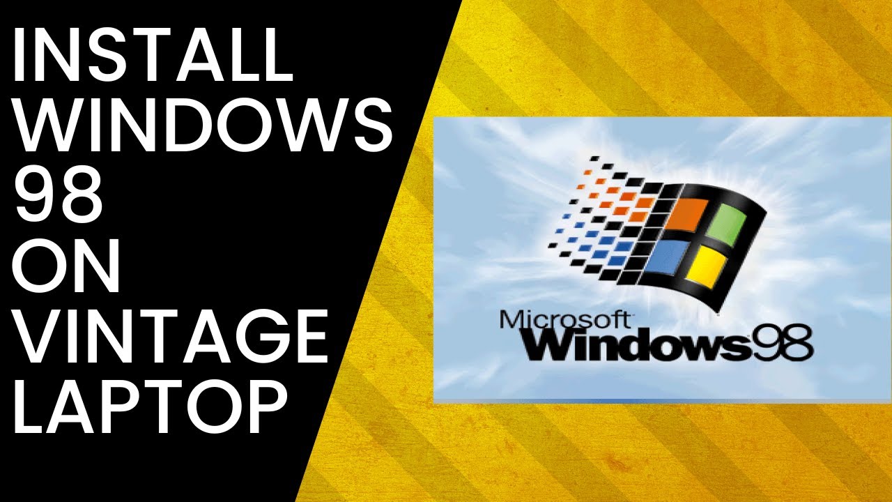 Installing Windows 98 On Vintage HP Laptop Using CD-ROM Drive (Built-In ...