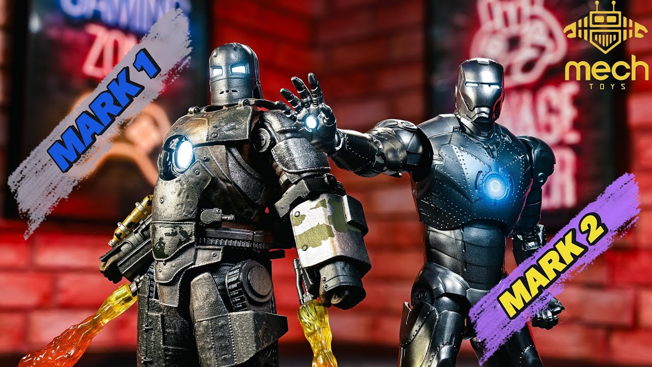 Openbox Action Figures Iron Man Mark 1 & Iron Man Mark 2 - YouTube