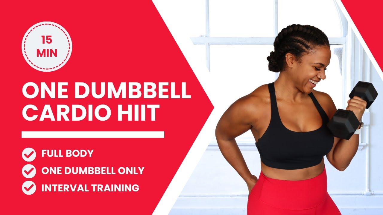HOME WORKOUT // 15 Minute Cardio HIIT Workout with Weights - YouTube