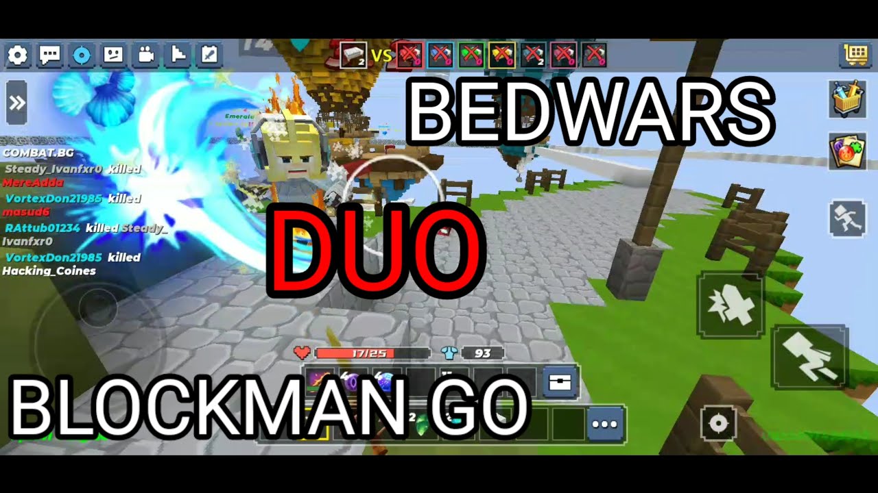 Playing DUO mode in bedwars (blockman go) #blockmango #bedwars - YouTube