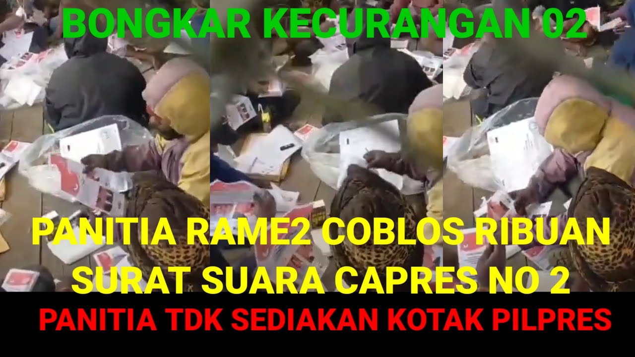 PANITIA RAME2 COBLOS RIBUAN SURAT SUARA CAPRES NO 2 . PANITIA TDK ...