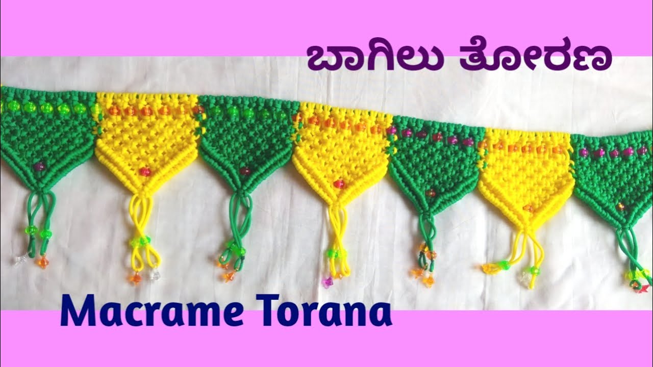 How to make Macrame torana | Simple torana design | Renuka vaividhya ...