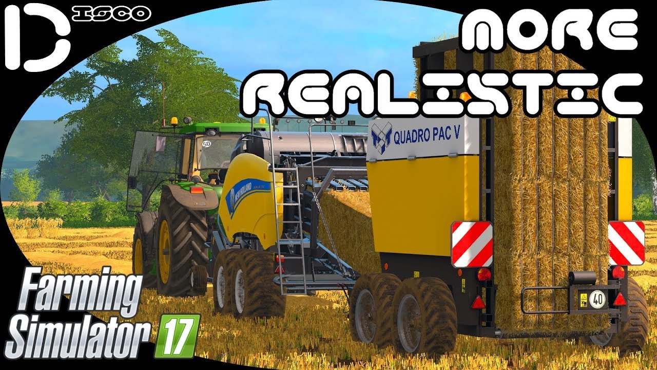 FS17 More Realistic - #63 300BHP Deere on the Baling Rig... - YouTube