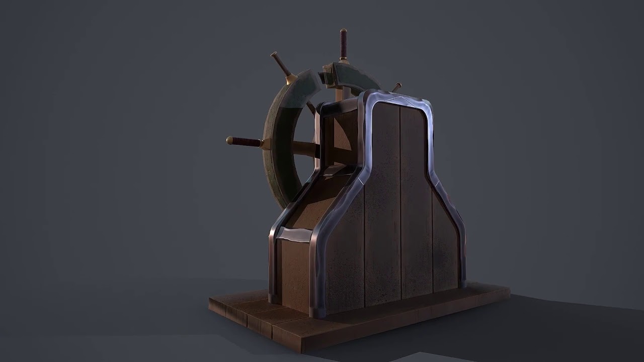 Ship wheel asset - Turntable - YouTube