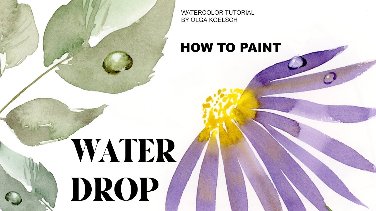 How to draw a realistic water drop - Steps to Painting a Realistic ...