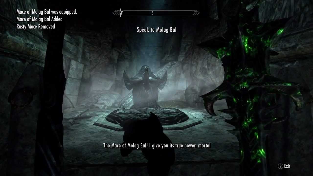 Skyrim - How to get the Mace of Molag Bal (Daedric Artifact #3) - YouTube