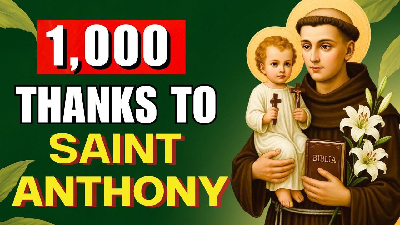 1000 Thank You St. Anthony | Prayer for Everyday | Miracle Prayer ...