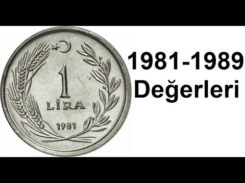 Alüminyum 1981-1989 1 Lira Değerleri