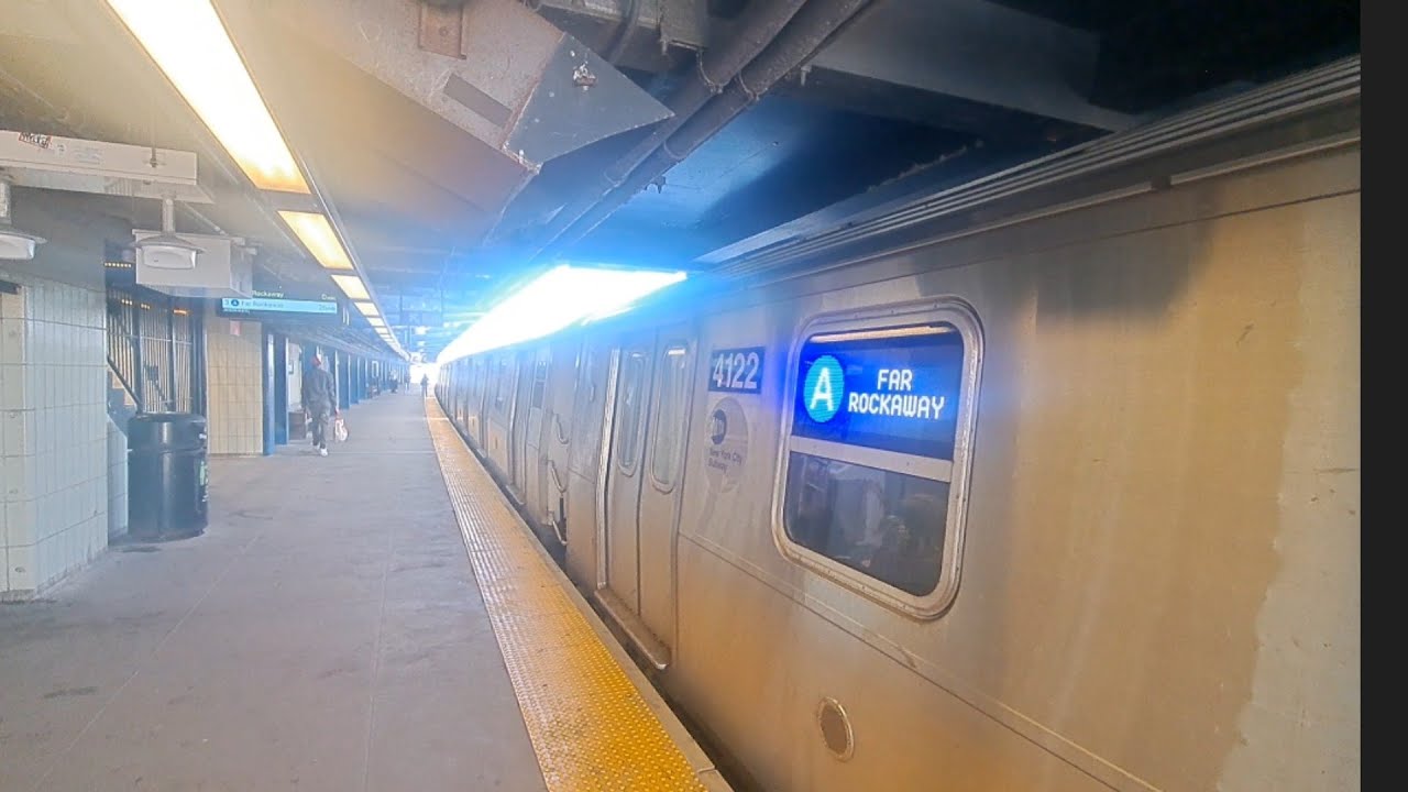 IND Rockaway Line: (A) and Rockaway Shuttle train action at Broad ...