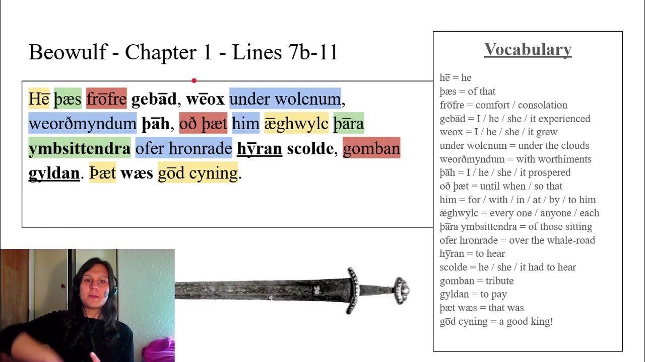 Beowulf Chapter 1 : A Reading, Translation And Commentary - YouTube