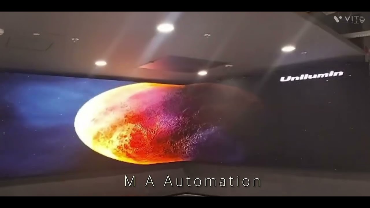 L shape Unilumin active led display - YouTube