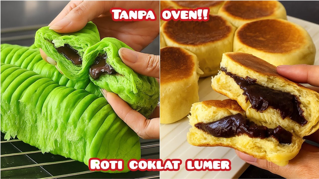 Tanpa oven! Membuat roti isi coklat lumer 😍 - YouTube