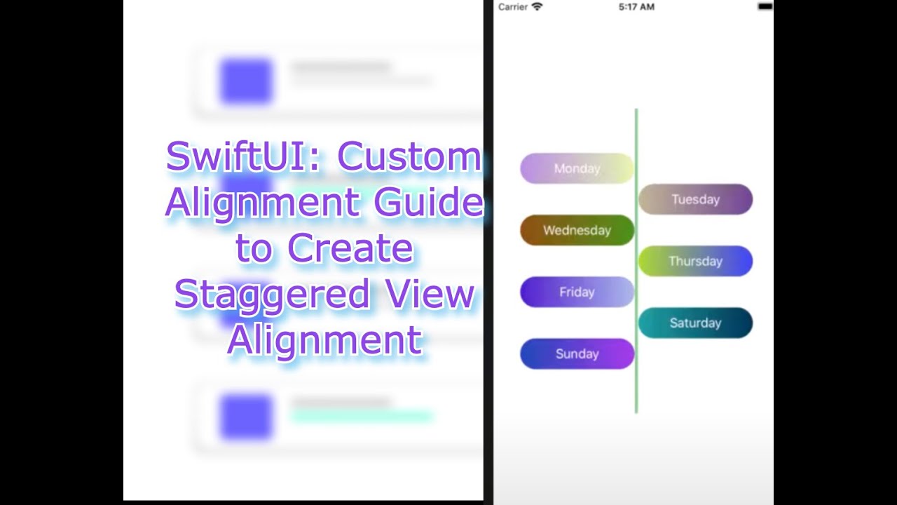 Custom Alignment Guide to Create Staggered View Alignment - YouTube