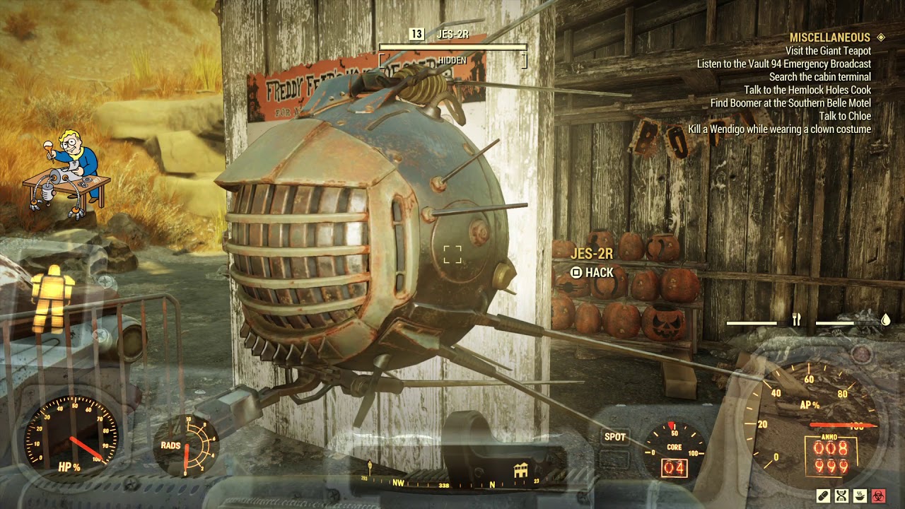Fallout 76 JES-2R Eyebot - YouTube